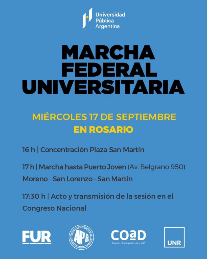 Marcha federal en defensa de la educación pública: Rosario se moviliza - Radio UNR
